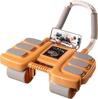 Generic Bauchroller - Bauchmuskeltrainer f&uuml;r den Innenbereich, 4-Rad-Bauchmuskelroller | Bauchmuskelroller mit automatischem R&uuml;ckprall f&uuml;r das Krafttraining d
