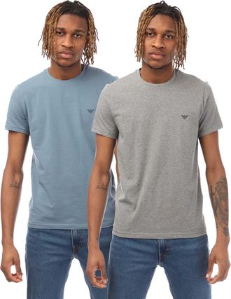 Emporio Armani T-Shirt für Herren(2er-Pack) (Grau/Blau)