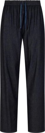 Emporio Armani Femme, Pantalons, Bleu, Taille: 40 FR Straight Pantalons