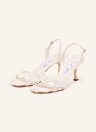 Jimmy Choo London Sandaletten Elsy Mit Schmucksteinen weiss