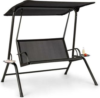 Blumfeldt Blumfeldt - Bel Air Mono Swing Balancelle de jardin avec auvent - cadre acier noir