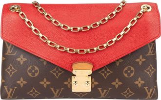 Louis Vuitton Crossbody Bags - Louis Vuitton Canvas Monogram Pallas Chain Crossbo - Gr. unisize - in Braun - f&uuml;r Damen