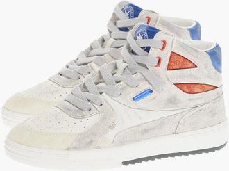 Palm Angels Leather UNIVERSITY High-Top Sneakers Vintage Effect size 39