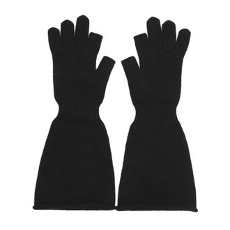 Rick Owens Schwarze Wollhandschuhe Aw24 Stil - - Accessories - Herren - Schwarzk - ONE SIZE