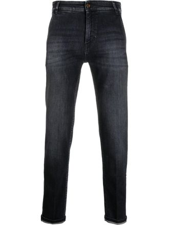 Pantaloni Torino jean droit &agrave; patch logo - Noir