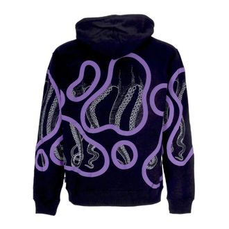 Octopus Schwarzer leichter Kapuzenpullover mit K&auml;ngurutasche - - Sweatshirts & Hoodies - Herren - Schwarzk - S