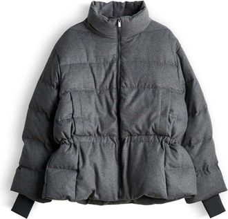 someday Daunenjacke Vajomi cozy in Woll Optik Taillierte Form mit Stehkragen und elastischem Taillenbund
