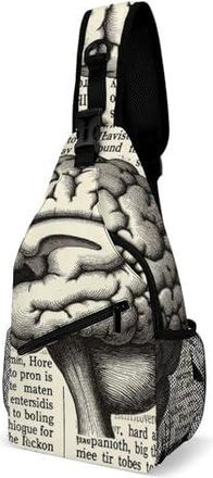 Generic Réglable Sacoche Tactique Structure du cerveau Sac De Poitrine Léger,Polyester Sac à Dos Militaire pour Voyage Randonnée Femme