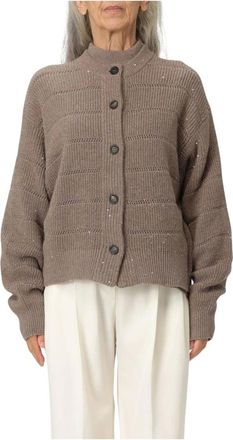 Brunello Cucinelli Femme, Pulls, Brun, Taille: 34 FR T-Chemises
