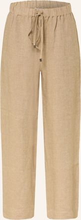 Antonelli Antonelli Firenze Marlenehose Svezia Aus Leinen gruen