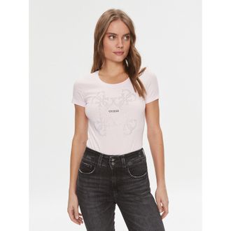 Guess T-Shirt W4RI35 J1314 Rosa Slim Fit