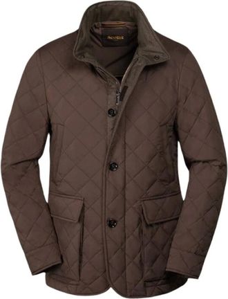 Moorer Homme, Vestes, Brun, Taille: 3XL Veste de sport matelass&eacute;e &agrave; carreaux