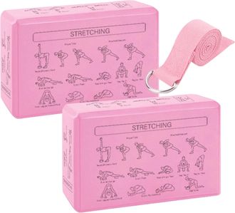 Generico Yoga-Blöcke, 2 Stück, rutschfest, weich, leicht, Schaumstoffblöcke für Pilates und Gymnastik, für Anfänger, Frauen, Erwachsene, Balance, Flexibilität,