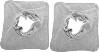 Valiclud 2 Stück Teiliges Massagebett bezug Gesichtsausschnitt Weiche Atmungsaktive Gesichtsauflagen für Kosmetik und Massage Salon Heimgeeignet Hellgrau Hautf