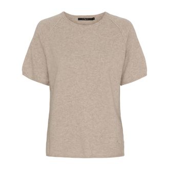 BTF-CPH Kaschmir & Merino T-Shirt - - Knitwear - Damen - Beige - XL