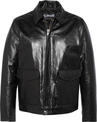 Schott NYC Herren Lcstreet Jacke, Schwarz, L