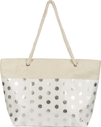 styleBREAKER Strandtasche Strandtasche mit Metallic Punkte
