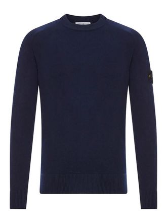 Stone Island Pull Col Rond - Bleu Foncé