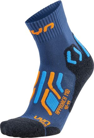 UYN Herren trekking tilnærmelse mellem sok Herren Socke, Blue/Orange/GreyMelange, 45-47 EU