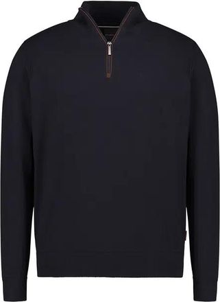 Bugatti Herren Pullover blau unifarben