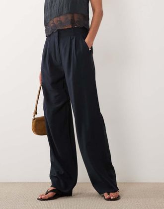 Abercrombie & Fitch Pantalon habill&eacute; ample densemble - Noir