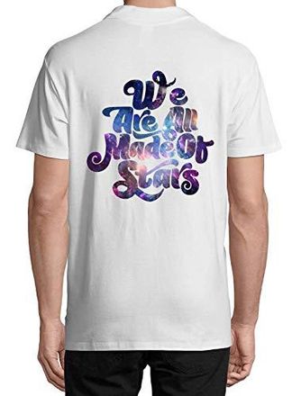 Generic We are All Made of Stars Cosmos Universe Graphic T-Shirt Polo Homme en Coton Medium