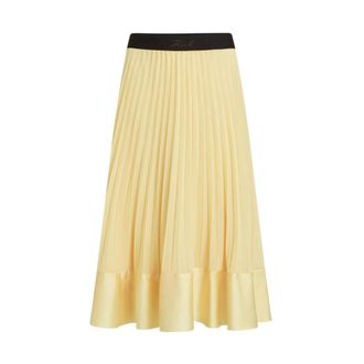 Karl Lagerfeld Femme, Jupes, Jaune, Taille: 36 FR Falda Plisada