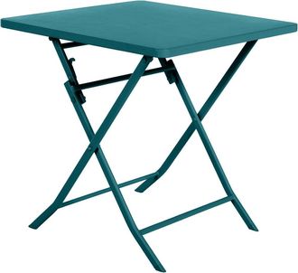 Hesperide Greensboro Square Klappbarer Gartentisch, Entenblau - 2 Sitze - Epoxidbeschichteter Stahl mit verstärktem Rostschutz
