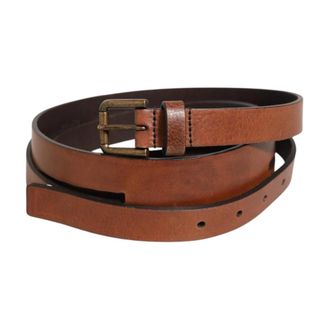 Dolce & Gabbana Doppelriemen-Lederg&uuml;rtel mit goldener Schnalle - - Accessories - Herren - Braun - ONE SIZE