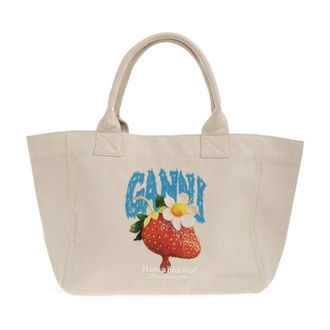 Ganni Tasche mit buntem Print - - Bags - Damen - Beige - ONE SIZE