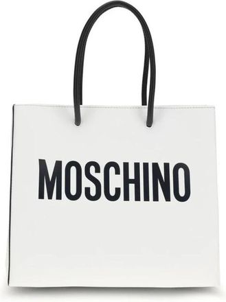 Moschino Logo Tote Bag - - Bags - Damen - Wei&szlig; - ONE SIZE