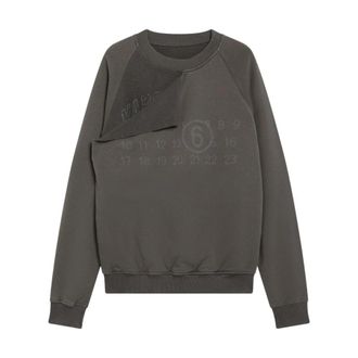 Maison Margiela Trompe Loeil Baumwoll-Sweatshirt - - Sweatshirts & Hoodies - Damen - Grau - S