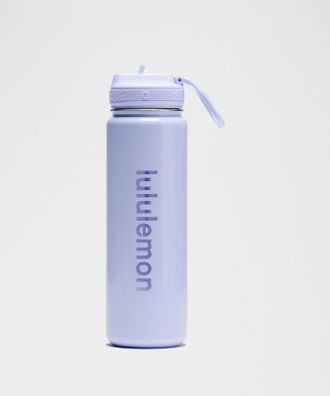 lululemon Bouteille deau Back to Life 710ml Bouchon avec paille Shine - Blue/Violet/Pastel