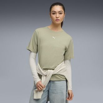 Puma ESS Relaxed T-Shirt Damen, Kleidung, Gr&uuml;n, M