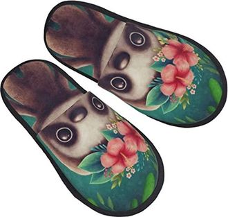 Generic Chaussons Femme Homme Paresseux Mignon Avec Feuille Maison Pantoufles Chaude Pantoufles En Peluche Confort Chausson DHiver Pour H&ocirc;tel Ext&eacute;rieur Int&eacute;ri