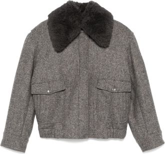 Stella McCartney Mantel mit Spreizkragen - Grau