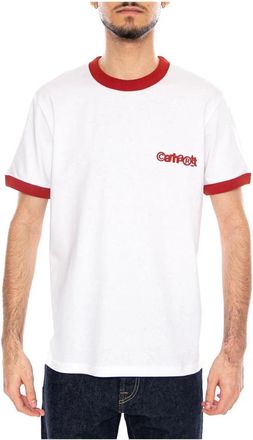 Carhartt Work in Progress Homme, Tops, Blanc, Taille: S S/S IP Ringer T-Shirt