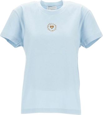 Stella McCartney Femme, Tops, Bleu, Taille: 36 FR T-shirt ras du cou