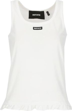 Rotate Rotate Birger Christensen, Femme, Tops, Blanc, Taille: 42 FR D&eacute;bardeur &agrave; col rond