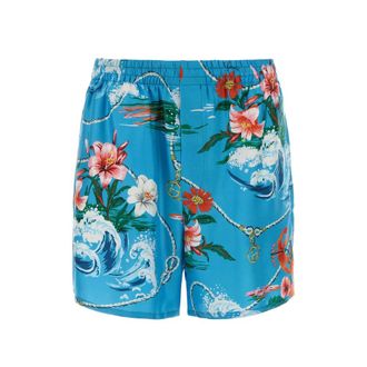 Gucci Floral-print Silk Bermuda Shorts