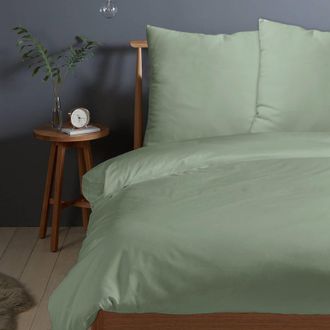 Pizuna 400 Fadenzahl aus Baumwolle Bettw&auml;sche Meeresschaum, 100% Langstaple Baumwolle Bettbezug und Kissenbezug, 100% Baumwolle Mako Satin 2-Teilig Bettw&auml;sch