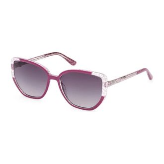 Guess Femme, Accessoires, Violet, Taille: ONE Size Lunettes de Soleil Femme Violettes Verres Carr&eacute;s