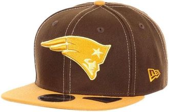 New Era New England Patriots Walnut Vegas Gold NFL 9Fifty Original Fit Snapback Cap - One-Size