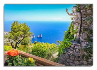 Wallario selbstklebendes Poster - Mediterraner Ausblick, Aufkleber in Premiumqualit&auml;t, Klebefolie Gr&ouml;&szlig;e: 70 x 100 cm (Riesenposter)