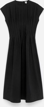 Arket Plissiertes Baumwollkleid -Schwarz