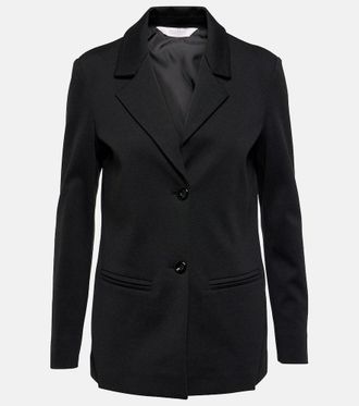 Max Mara Blazer Leisure Madera en coton mélangé