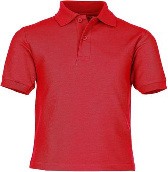 Fruit Of The Loom Kinder-Poloshirt, kurz&auml;rmelig, Unisex, 65 % Polyester, 35 % Baumwolle, rot, 12 Jahre