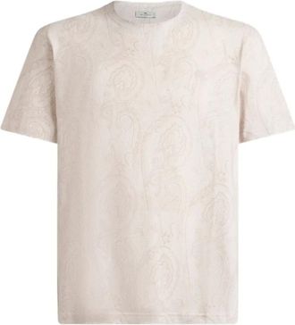 Etro Homme, Tops, Beige, Taille: M T-shirt en coton
