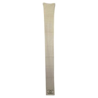 Chanel Pre-owned CC Kristallbesetzter Strickschal - - Pre-owned - Damen - Beige - ONE SIZE