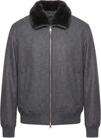 Montecore Blouson aviateur &agrave; col en fausse fourrure Montecore
